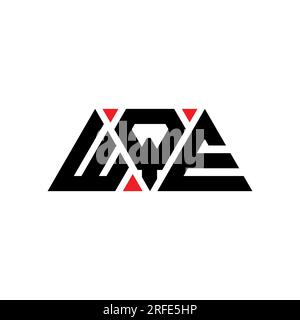 WQE-Logo mit Dreiecksbuchstaben und Dreiecksform. Monogramm mit WQE ...