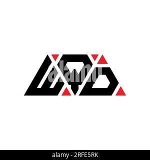 WQD-Logo mit Dreiecksbuchstaben und Dreiecksform. WQD-Monogramm mit ...