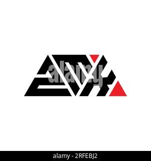 ZMX-Logo mit Dreiecksbuchstaben und Dreiecksform. Monogramm mit ZMX ...