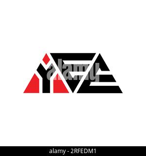 Logo mit YEE-Dreiecksbuchstaben und Dreiecksform. Monogramm mit YEE ...