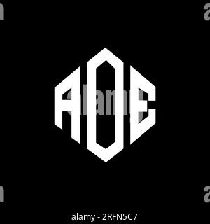 LOGO mit AOE-Buchstaben und Polygonform. AOE-Polygon- und ...