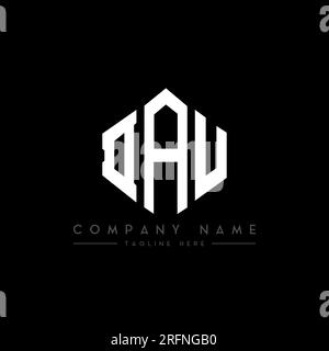 LOGO mit DAU-Buchstaben und Polygonform. DAU-Polygon- und ...