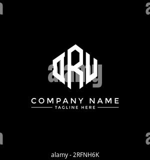 LOGO mit DRU-Buchstaben und Polygonform. DRU-Polygon- und ...