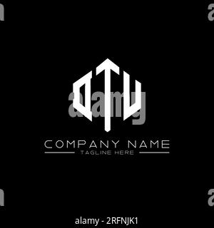 DTU-Logo in Polygonform. DTU-Polygon- und würfelförmiges Logo. DTU ...