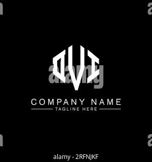 Logo mit DVI-Buchstaben und Polygonform. DVI-Polygon- und ...
