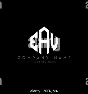 Logo mit EAV-Buchstaben und Polygonform. EAV-Polygon- und ...