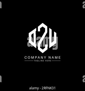 LOGO mit DZU-Buchstaben und Polygonform. DZU-Polygon- und ...