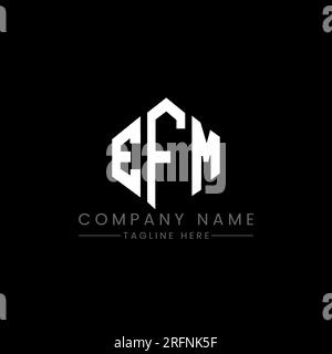 Logo mit EFM-Buchstaben und Polygonform. EFM-Polygon- und ...