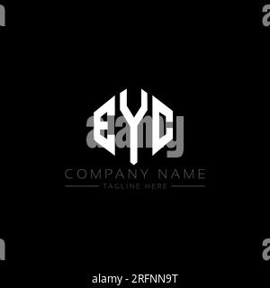 Logo mit EYC-Buchstaben und Polygonform. EYC-Polygon- und ...
