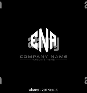 LOGO mit ENA-Buchstaben und Polygonform. ENA-Polygon- und ...