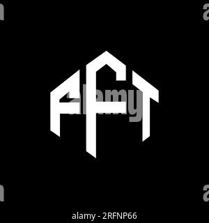 Logo mit FFT-Buchstaben und Polygonform. FFT-Polygon- und ...