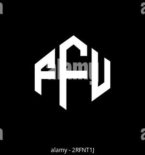 Logo mit FFU-Buchstaben und Polygonform. FFU-Polygon- und ...