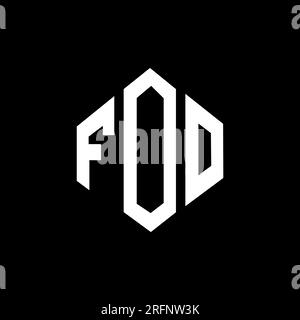 LOGO mit FOO-Buchstaben und Polygonform. FOO-Polygon- und ...
