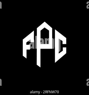FPC-Logo in Polygonform. FPC-Polygon- und würfelförmiges Logo. FPC ...