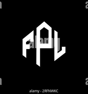 Logo mit FPL-Buchstaben und Polygonform. FPL-Polygon- und ...