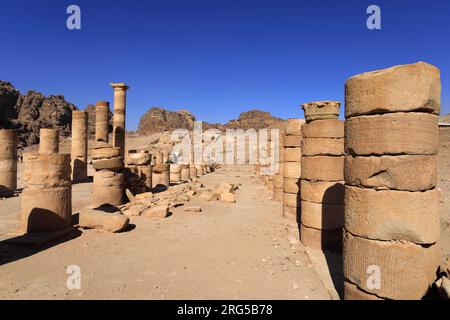 Blick über den Großen Tempel, Petra, UNESCO-Weltkulturerbe, Wadi Musa ...