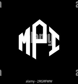 MPI-Logo in Polygonform. MPI-Polygon- und würfelförmiges Logo. MPI ...