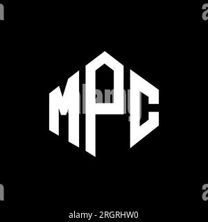 MPC-Logo in Polygonform. MPC-Polygon- und würfelförmiges Logo. MPC ...