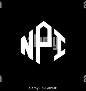 Logo mit NPI-Buchstaben und Polygonform. NPI-Polygon- und ...