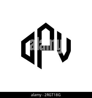 Logo mit OPV-Buchstaben und Polygonform. OPV-Polygon- und ...
