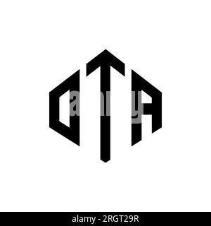Logo mit OTA-Buchstaben und Polygonform. OTA-Polygon- und ...