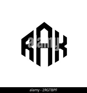 RAK-Logo in Polygonform. RAK-Polygon- und würfelförmiges Logo. RAK ...
