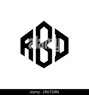 Logo mit RBD-Buchstaben und Polygonform. RBD-Polygon- und ...