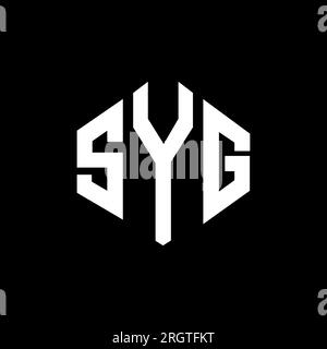 Logo mit SYG-Buchstaben und Polygonform. SYG Polygon- und ...