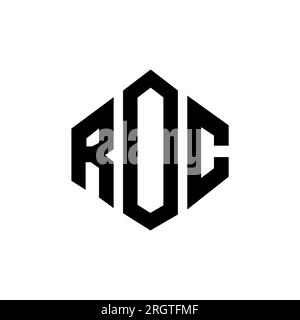 ROC-Logo in Polygonform. ROC-Polygon- und würfelförmiges Logo. ROC ...