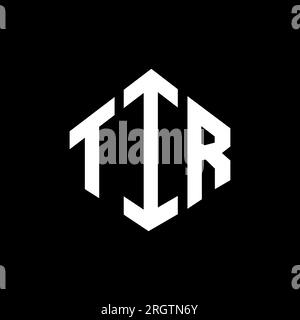 Logo mit TIR-Buchstaben und Polygonform. TIR-Polygon- und ...