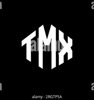 Logo mit TMX-Buchstaben und Polygonform. TMX-Polygon- und ...