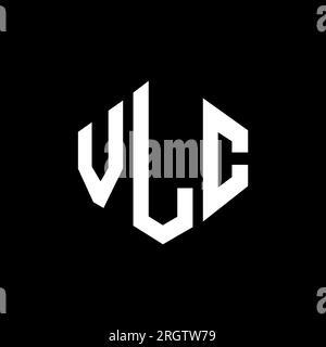 Logo mit VLC-Buchstaben und Polygonform. VLC-Polygon- und ...
