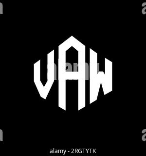 Logo mit VAW-Buchstaben und Polygonform. VAW-Polygon- und ...