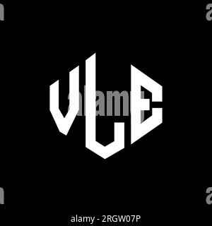 Logo mit VLE-Buchstaben und Polygonform. VLE-Polygon- und ...