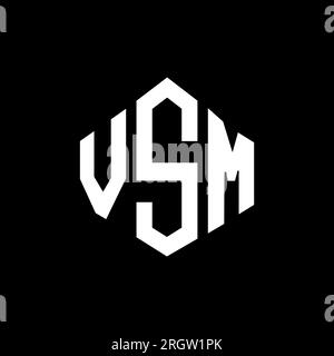 VSM-Logo in Polygonform. VSM-Polygon- und würfelförmiges Logo. VSM ...