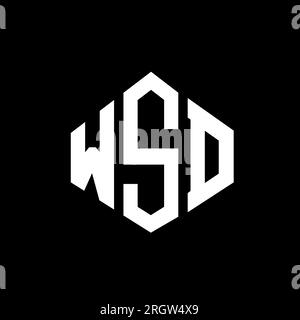 WSD-Logo mit Polygonform. WSD-Logo in Polygon- und Würfelform. WSD ...