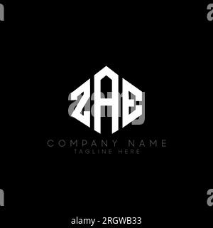 Logo mit ZAE-Buchstaben und Polygonform. Monogramm mit dem ZAE-Polygon ...