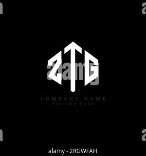 Logo mit ZTG-Buchstaben und Polygonform. ZTG-Polygon- und ...