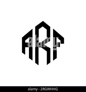 Logo mit ARF-Buchstaben und Polygonform. ARF-Polygon- und ...
