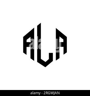 ALA-Logo in Polygonform. ALA-Polygon- und würfelförmiges Logo. ALA ...