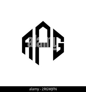 Logo mit APG-Buchstaben und Polygonform. APG-Logo in Polygon- und ...