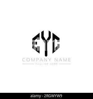 Logo mit EYC-Buchstaben und Polygonform. EYC-Polygon- und ...