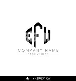 Logo mit EFU-Buchstaben und Polygonform. EFU-Polygon- und ...