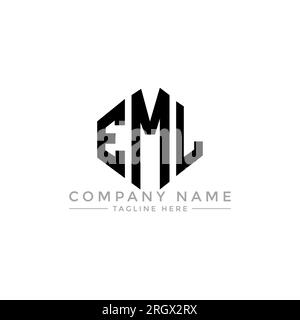 Logo mit EML-Buchstaben und Polygonform. EML-Polygon- und ...
