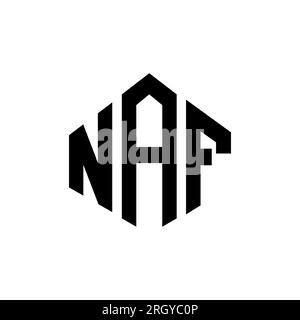 Logo mit NAF-Buchstaben und Polygonform. NAF-Polygon- und ...