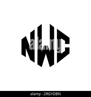 NWC-Logo in Polygonform. NWC-Polygon- und würfelförmiges Logo ...