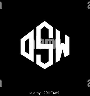 OSW-Logo in Polygonform. OSW-Polygon- und würfelförmiges Logo. OSW ...