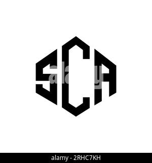 SCA-Logo in Polygonform. SCA-Polygon- und würfelförmiges Logo. SCA ...