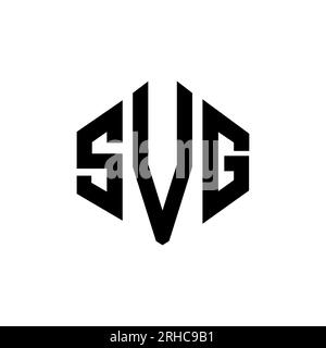 Logo mit SVG-Buchstaben und Polygonform. SVG-Polygon- und ...