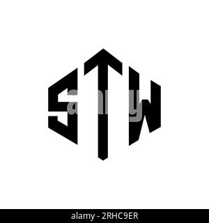 STW-Logo in Polygonform. STW-Polygon- und würfelförmiges Logo. STW ...